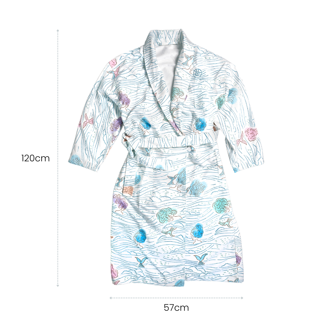 Microfibre Robe - Mermaid Blue – Merwave