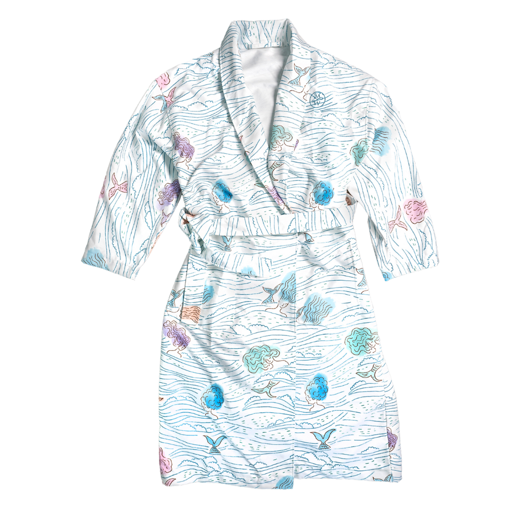 Microfibre Robe - Mermaid Blue – Merwave